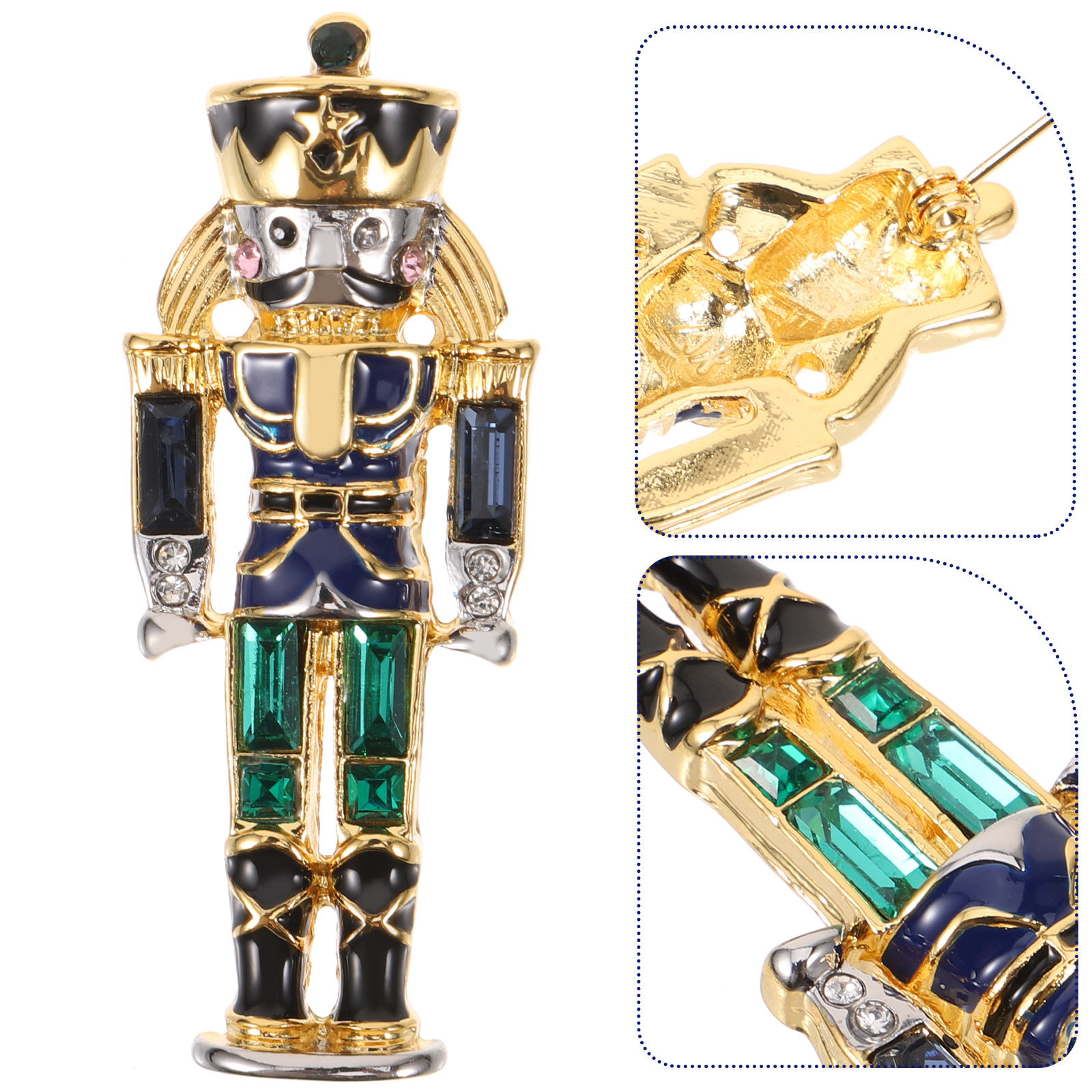 PTOOTP Cute Nutcracker Soldier Brooch Metal Pin Decorative Clothes Pin ...