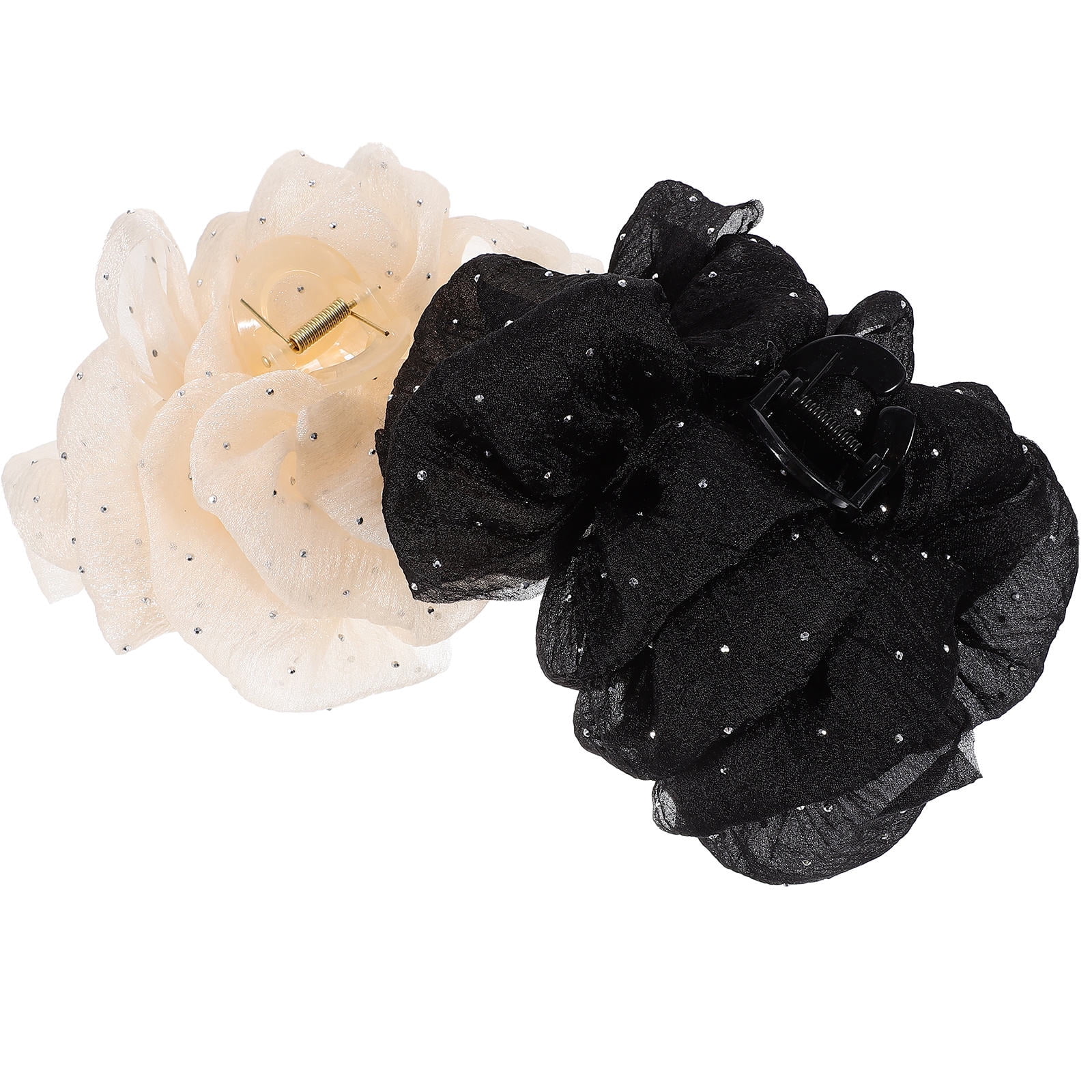 PTOOTP Decorative Claw Clips 2Pcs Chiffon Hair Accessories for Women ...