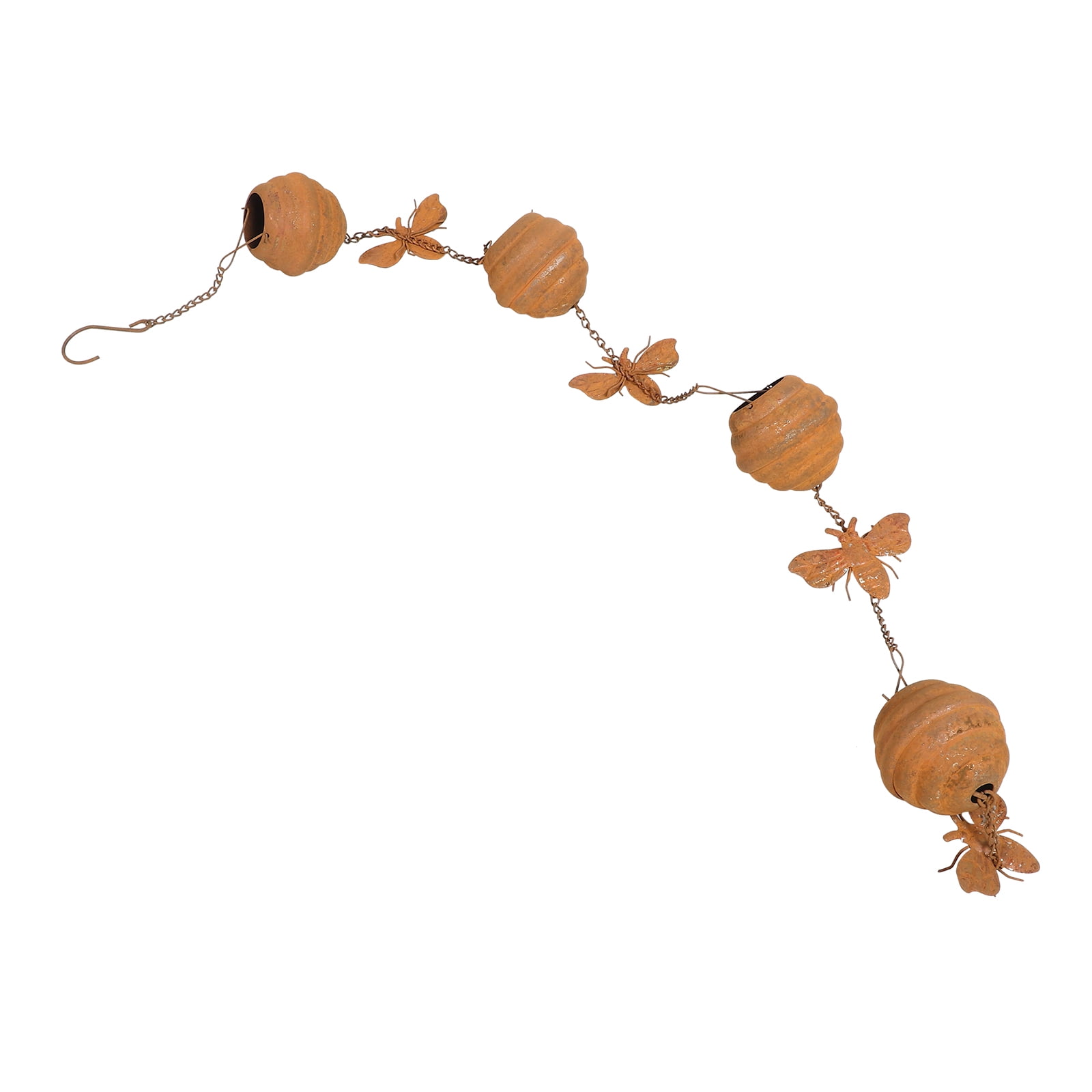 PTOOTP Durable Bee Rain Chain Golden Iron Artistic Outdoor Water ...