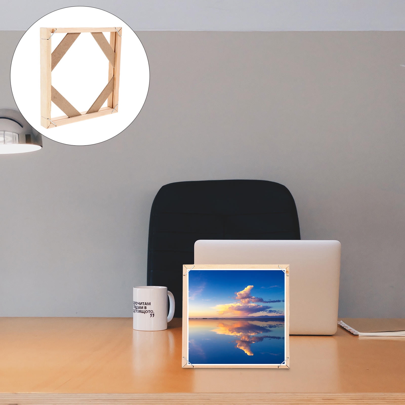 PTOOTP Diy Frame 20X20X1in Square Wood For Canvas Display Picture Frame ...