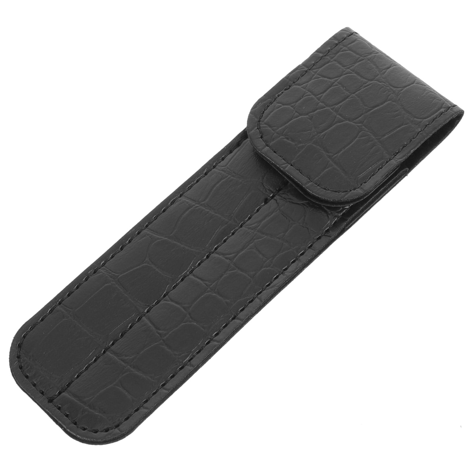 PTOOTP Eyelash Tweezers Holder Case 1Pack Black Leather Pouch with Anti ...