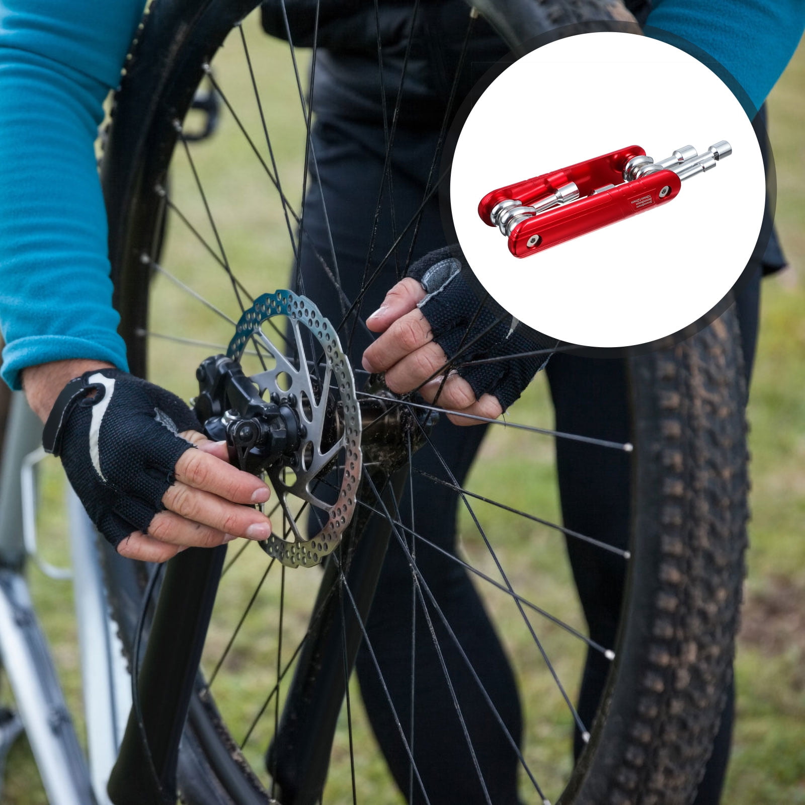 PTOOTP Folding Socket Tool Kit Bike Repair Wrench Red Durable Polished ...