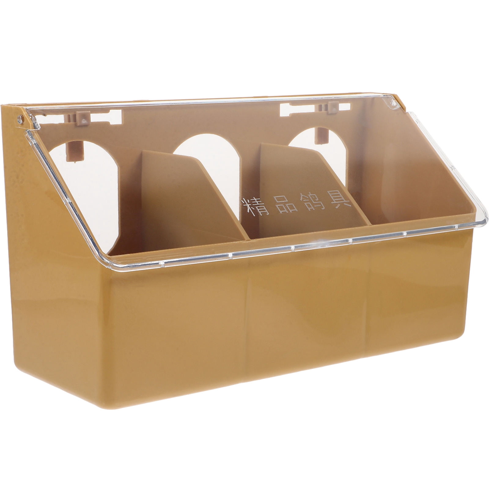 PTOOTP Light Brown Plastic Multifunctional Pigeon Feeding Container for ...