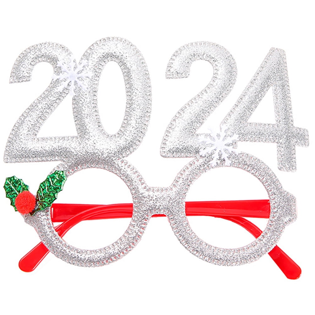 PTOOTP Funny Christmas Eyeglasses Frames for Party Decor and Photo ...