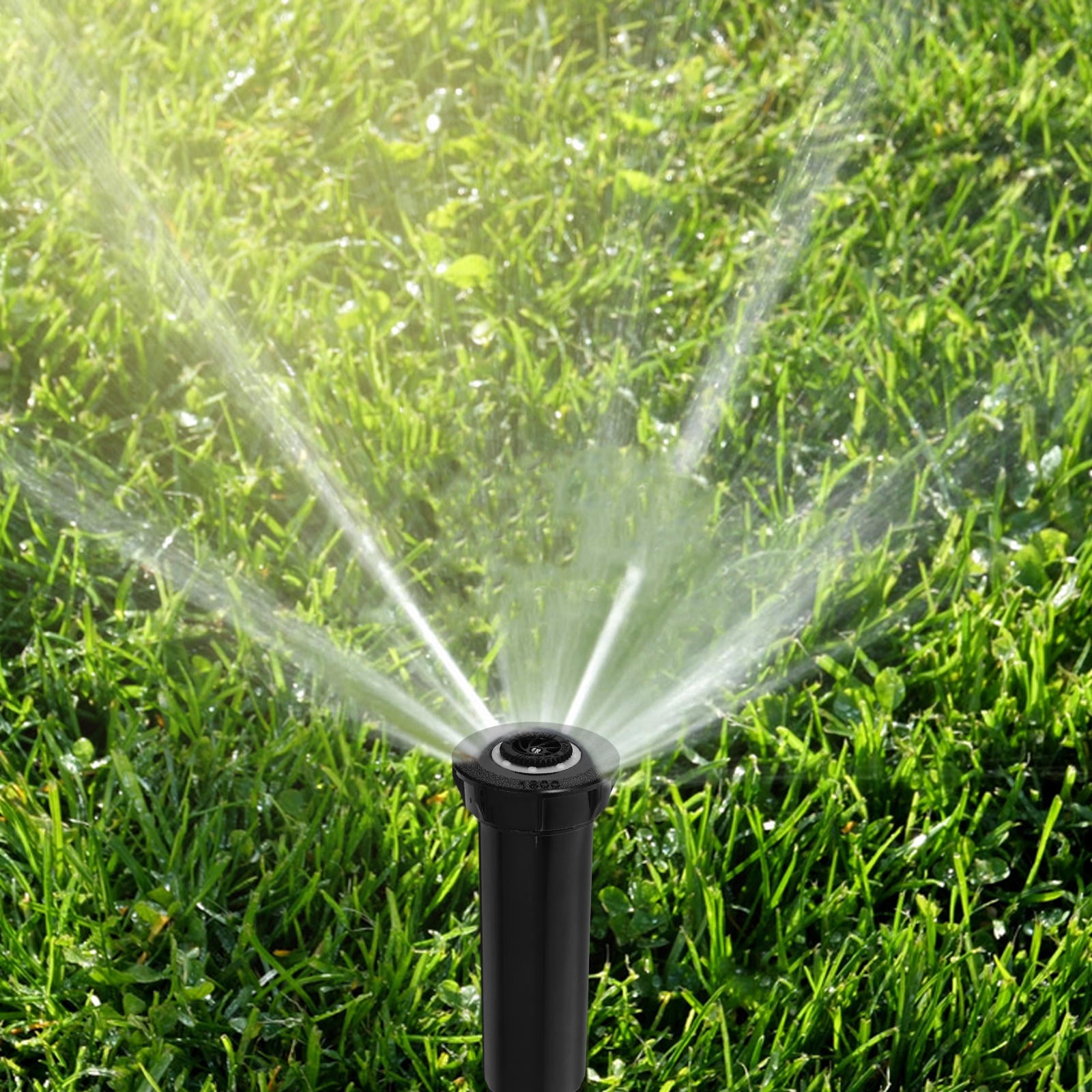 PTOOTP Adjustable 360 Degree Rotary Sprinkler Stake Black PP for Garden ...