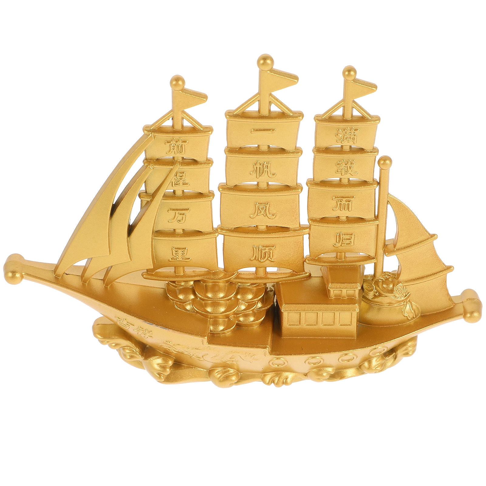 PTOOTP Metallic Nautical Boat Model for Home Decor, Office Desk Display ...