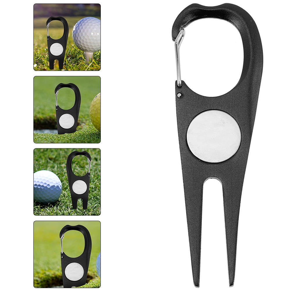 PTOOTP Golf Divot Tool, Black Aluminum Alloy Stainless Steel, Portable ...