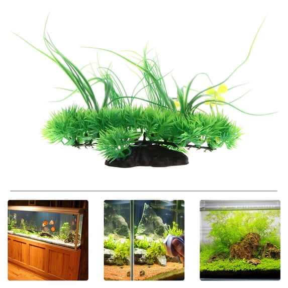 PTOOTP Fish Tank Landscaping Fish Tank Artificial Plant Plastic 1Set ...