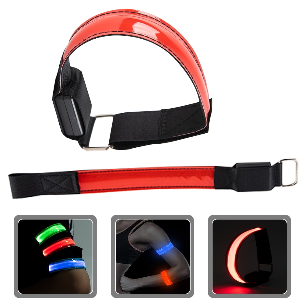 PTOOTP Cycling Reflective Gear Glowing Armbands Red 2Pcs - Walmart.com