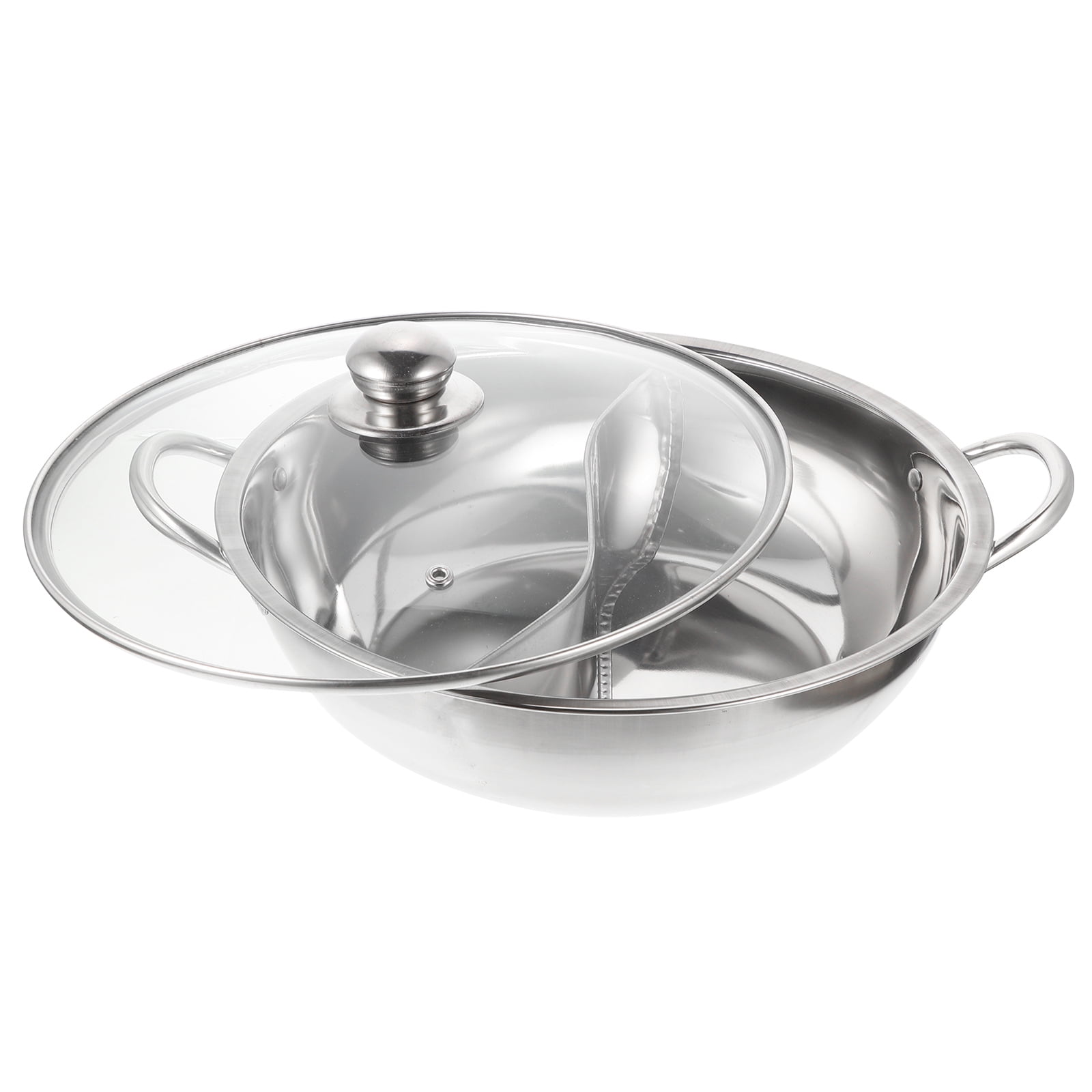 PTOOTP Reusable Conduction Dual Hot Pot for Family Gatherings 1 Set ...