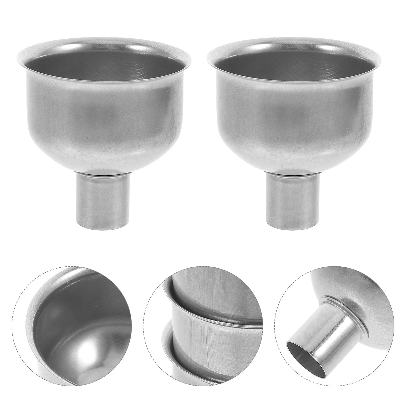PTOOTP Kitchen Funnels for Filling Bottles Silver Conical Stainless Steel Spices Dispenser ...