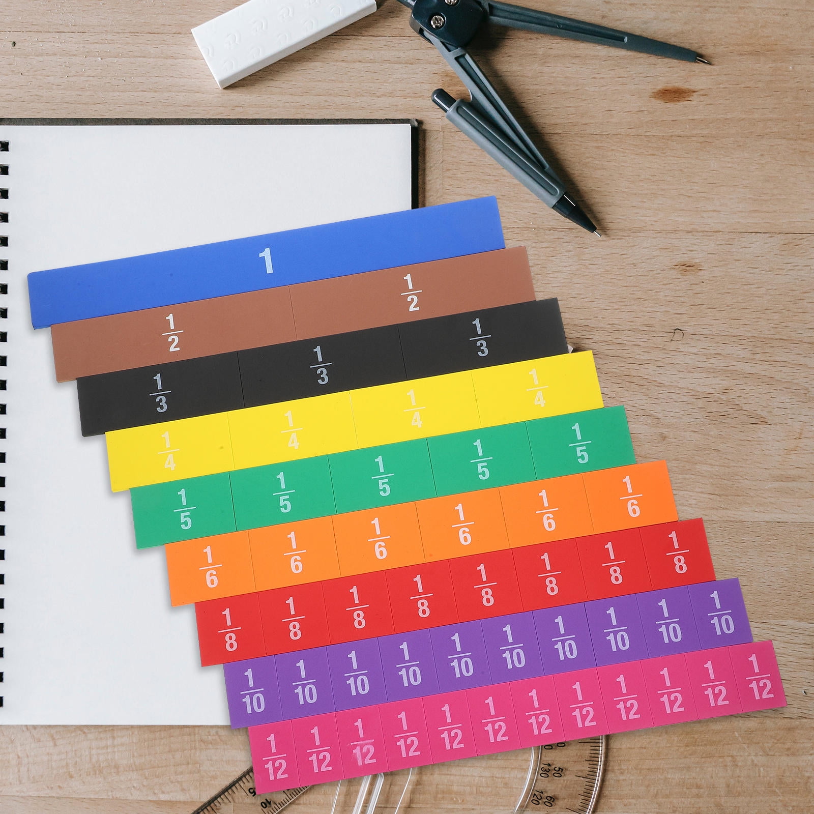 PTOOTP Magnetic Fraction Tiles with Assorted Colors for HandsFree Use ...