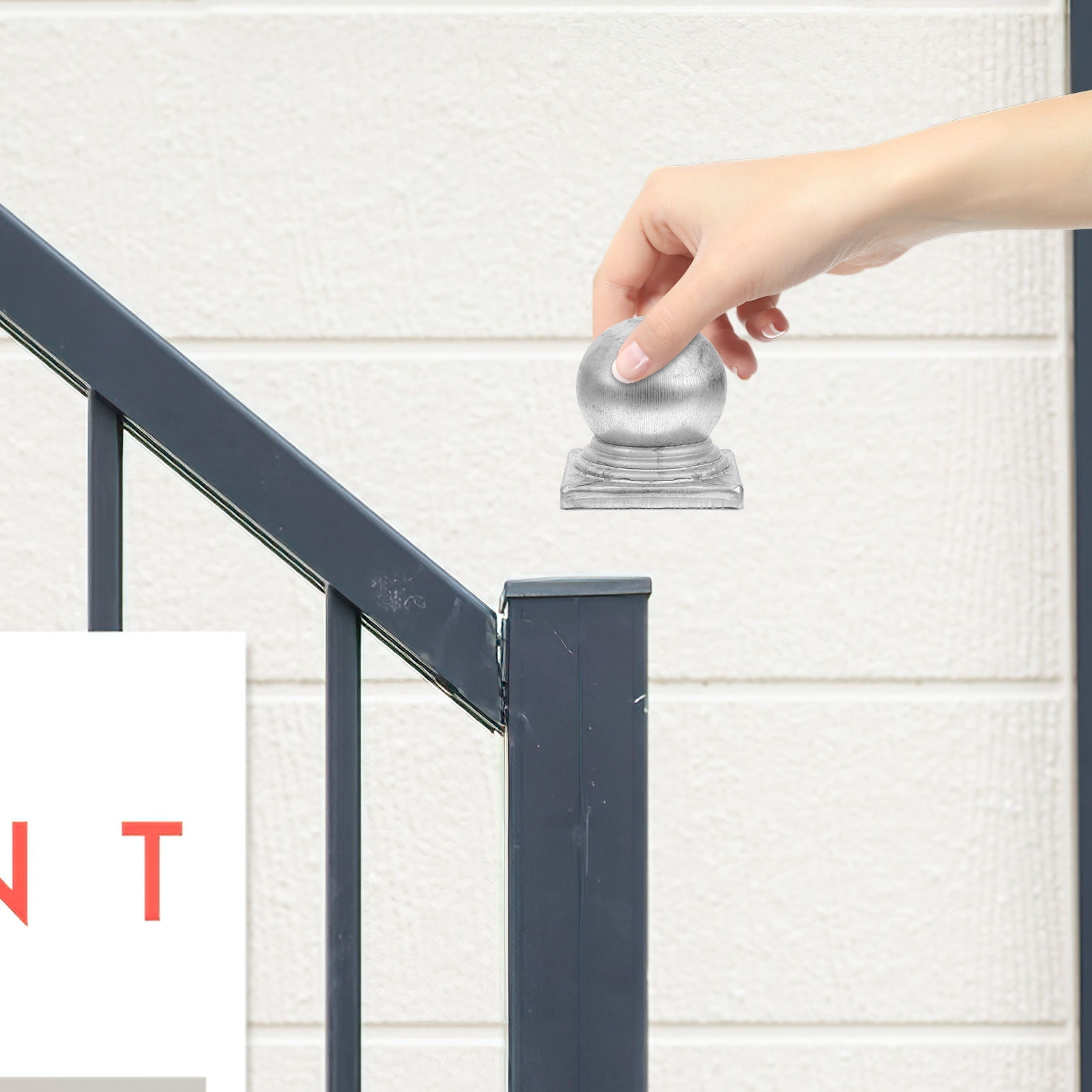 PTOOTP Outdoor Steel Post Cover Round Column Caps 4Pcs Simple Design ...