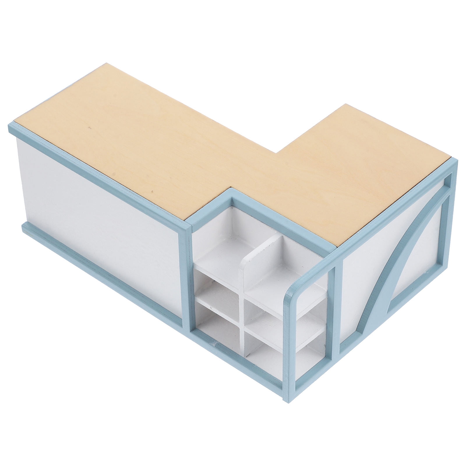 PTOOTP Dollhouse Accessory Mini Wood Checkstand for Home Display ...