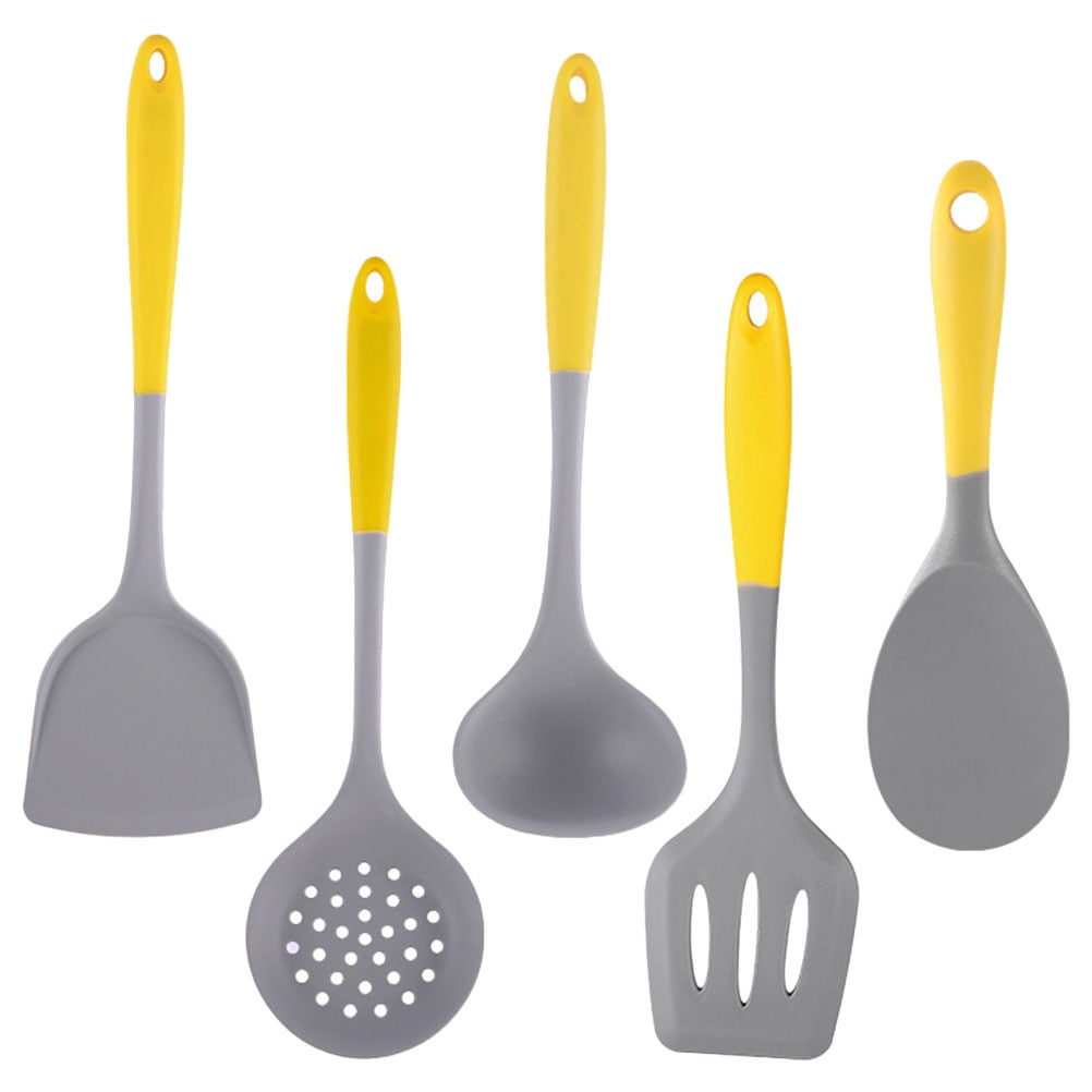 PTOOTP Silicone Kitchen Utensil Set Assorted Colors Heat Insulation ...