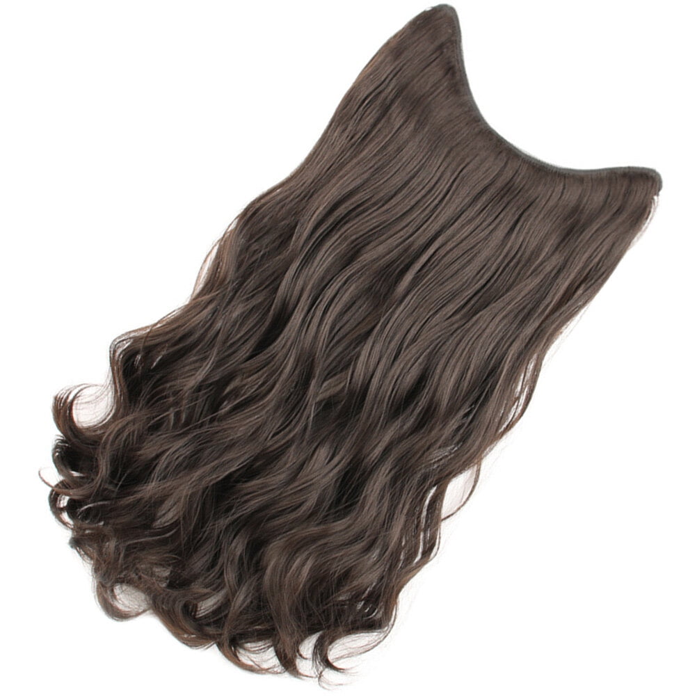 PTOOTP Black High Temperature Silk Clip In Hair Extensions for Women ...