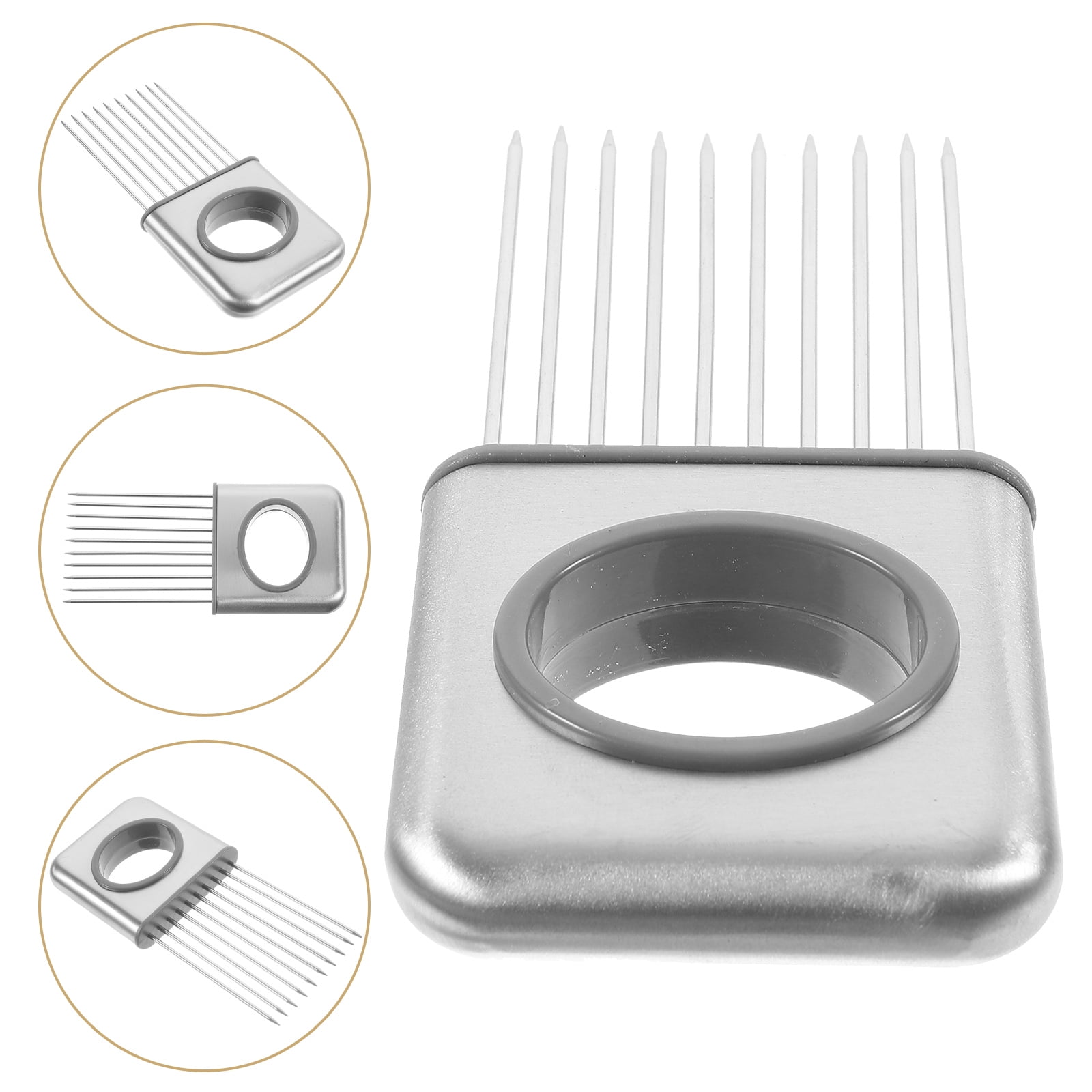 PTOOTP Onion Holder Slicer Stainless Steel Manual Potato Slicing Tool ...