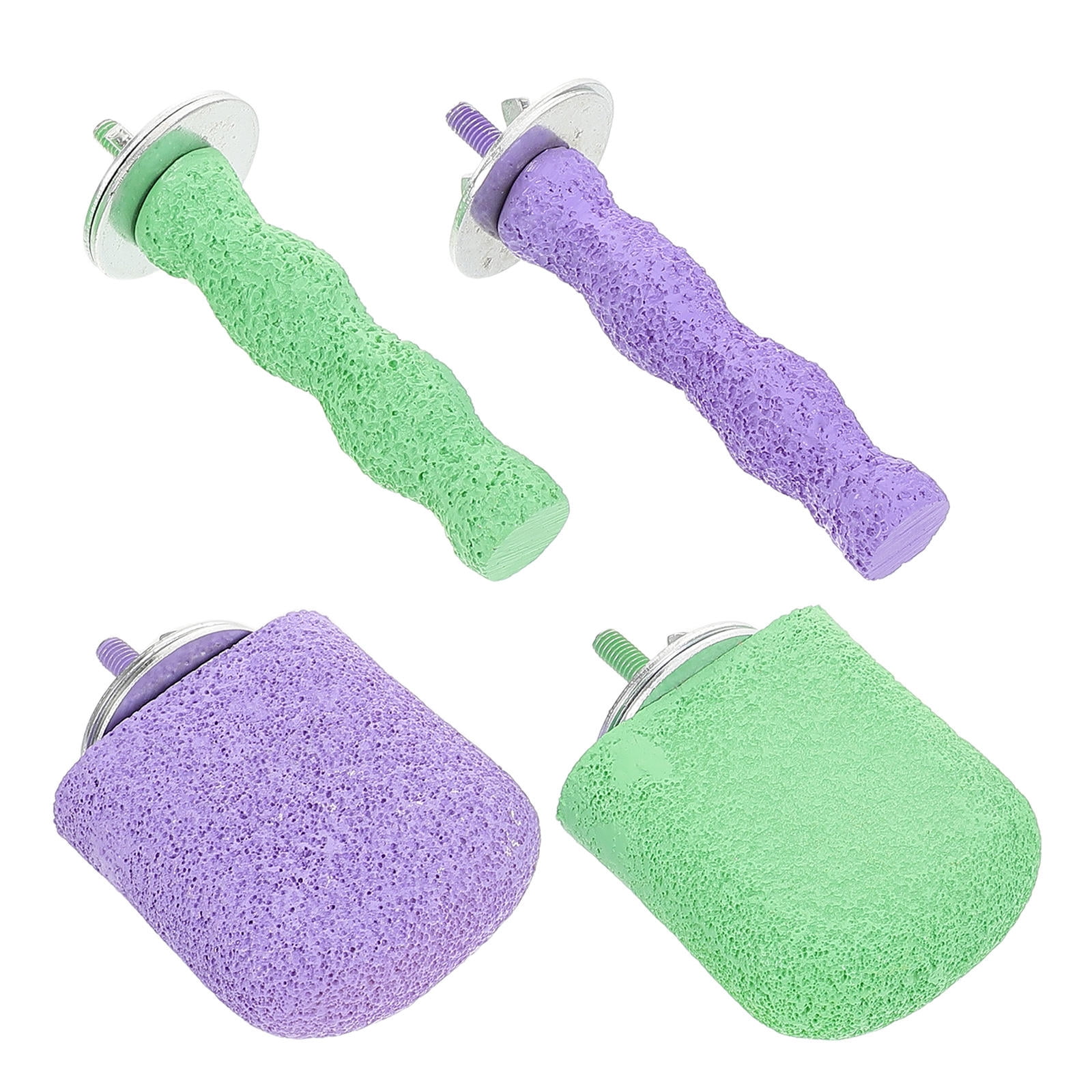 PTOOTP Parakeet Rest Stand 4PCS Grip Enhancement Round Rod Resin ...