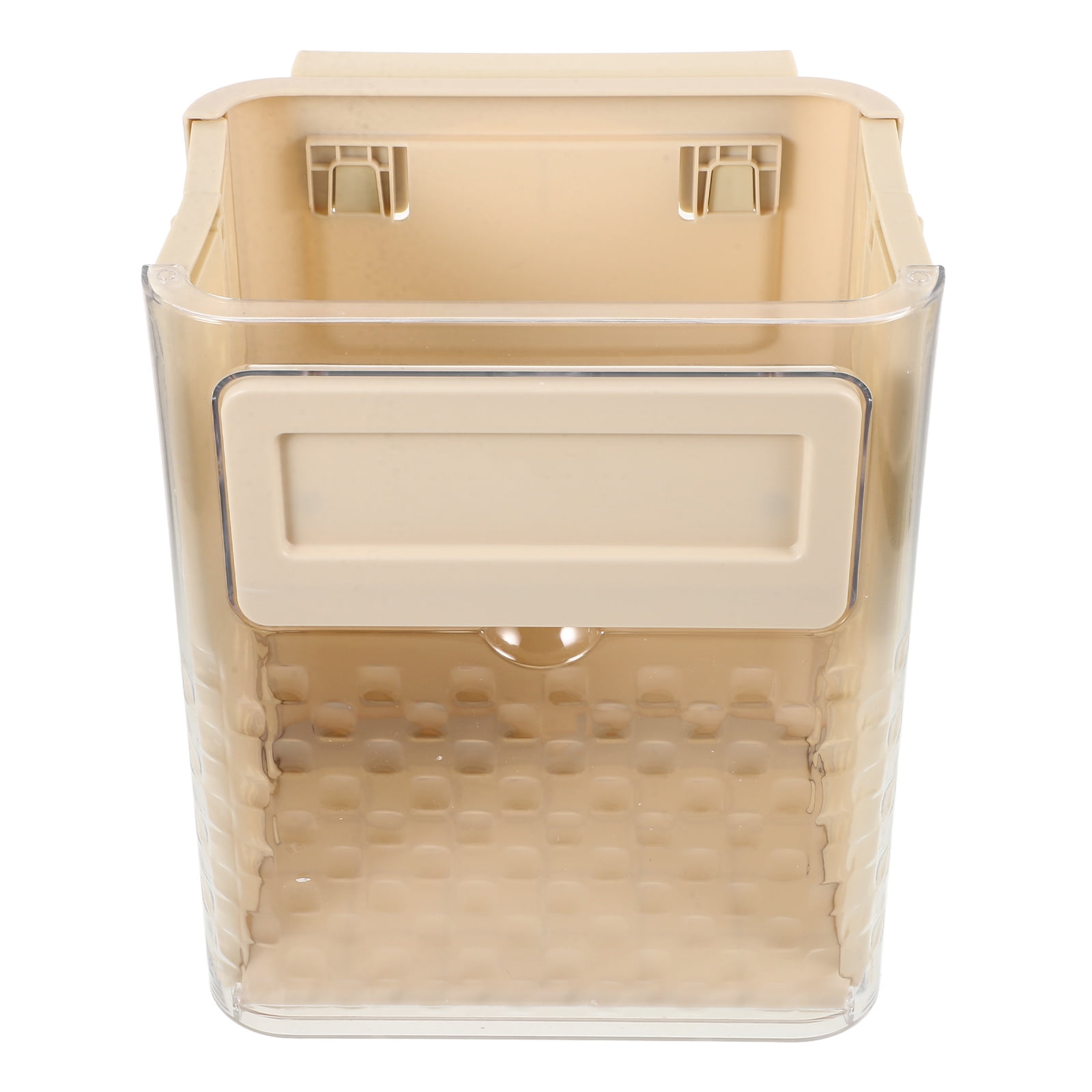 PTOOTP Beige Hanging Kitchen Waste Basket Foldable Plastic Garbage Bin ...