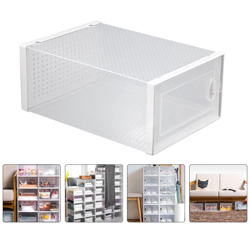 PTOOTP White Clamshell Shoe Box PP ABS Material Dustproof Stackable ...