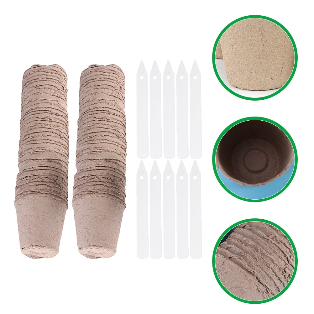 PTOOTP Pulp Molded Plants Starter Cups 8X3.1in for Gardening - Walmart.com