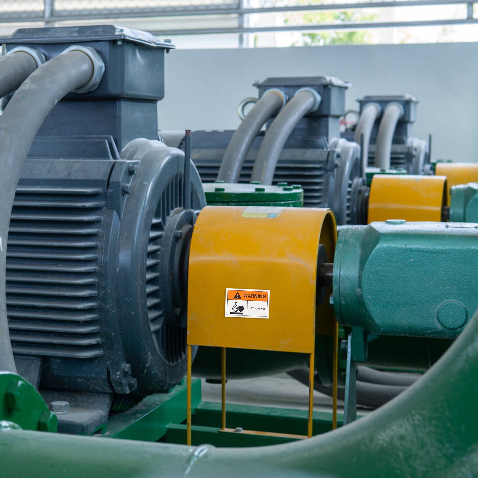 PTOOTP Rectangular Caution Sign Hot Surface Warning Sign Multi PP 1Set ...