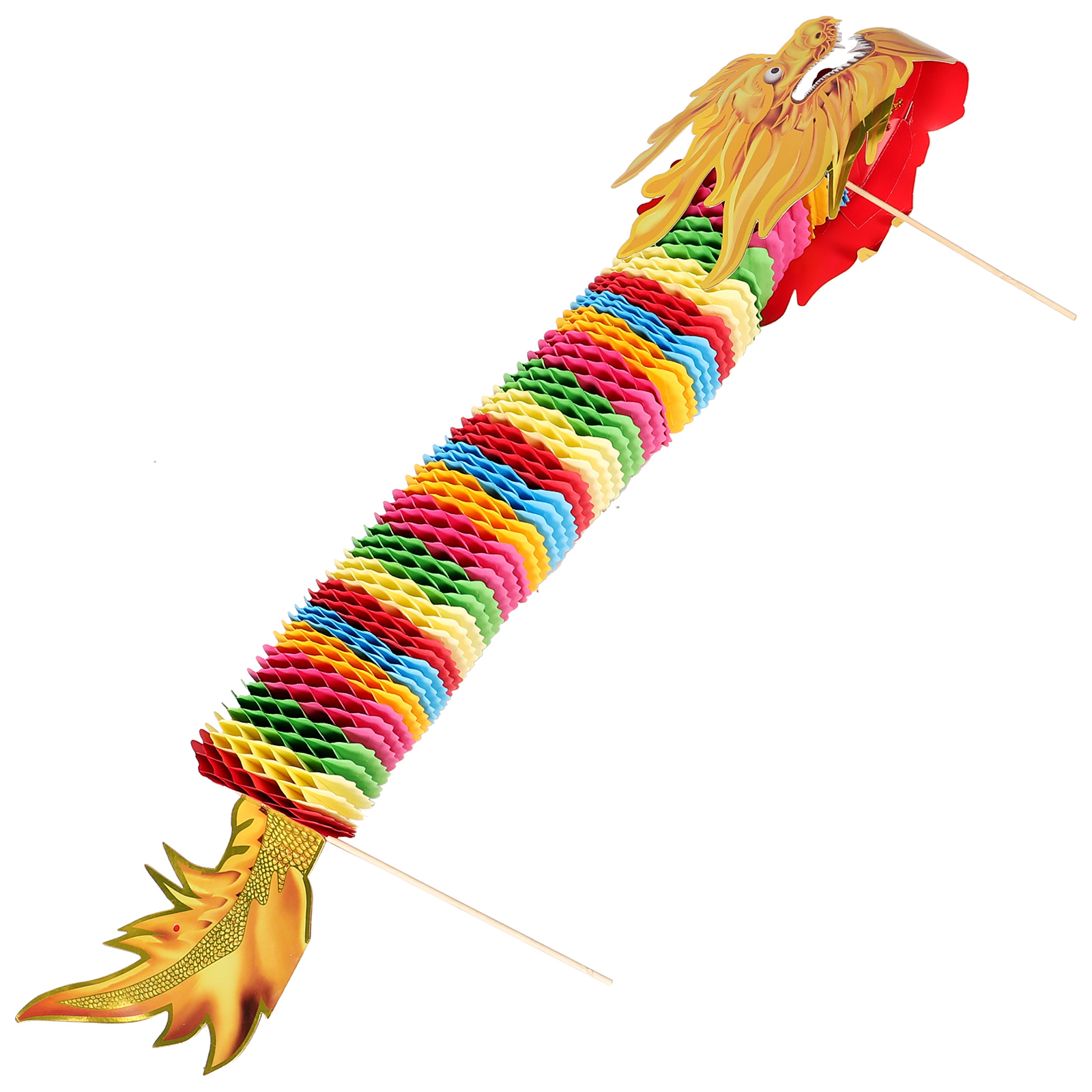 PTOOTP Red Handheld Paper Dragon Decorations for Chinese New Year Party ...