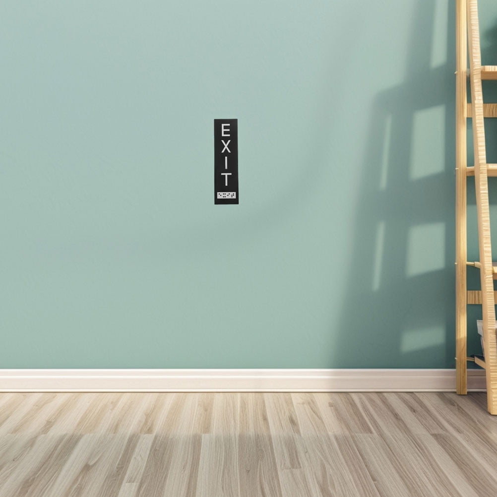 PTOOTP Safety Exit Plate Exit Sign Acrylic Black Emergency Indication ...