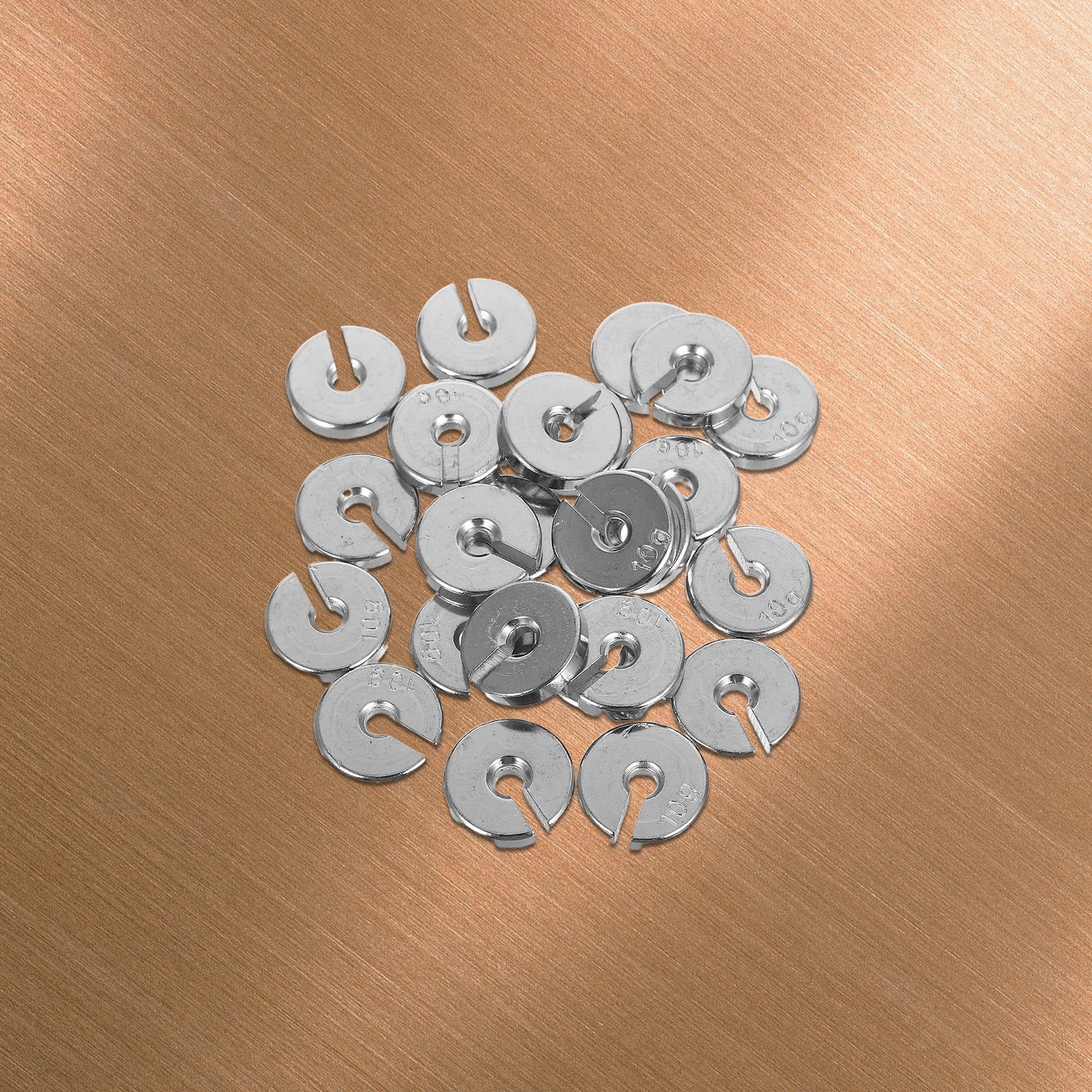 PTOOTP 50pcs Slotted Mass Set Silver Metal Weights for Teaching ...