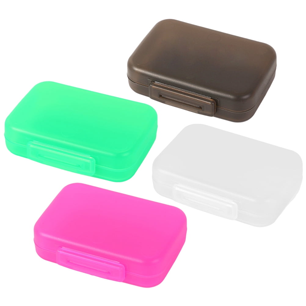 PTOOTP Small Plastic Storage Containers 4Pcs Travel Mini Box Plastic ...