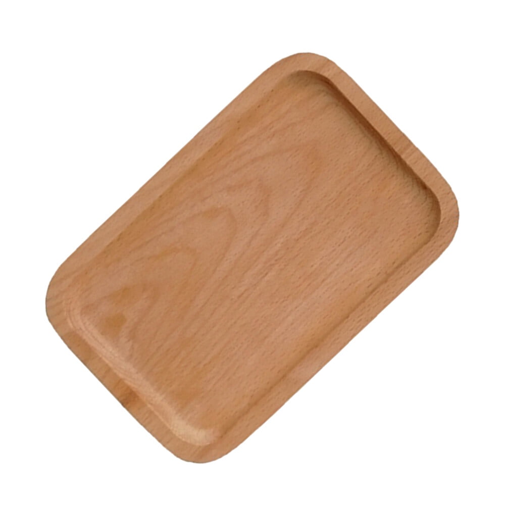 PTOOTP Khaki Wooden Rectangular Dinner Plate for Household Meal Time ...