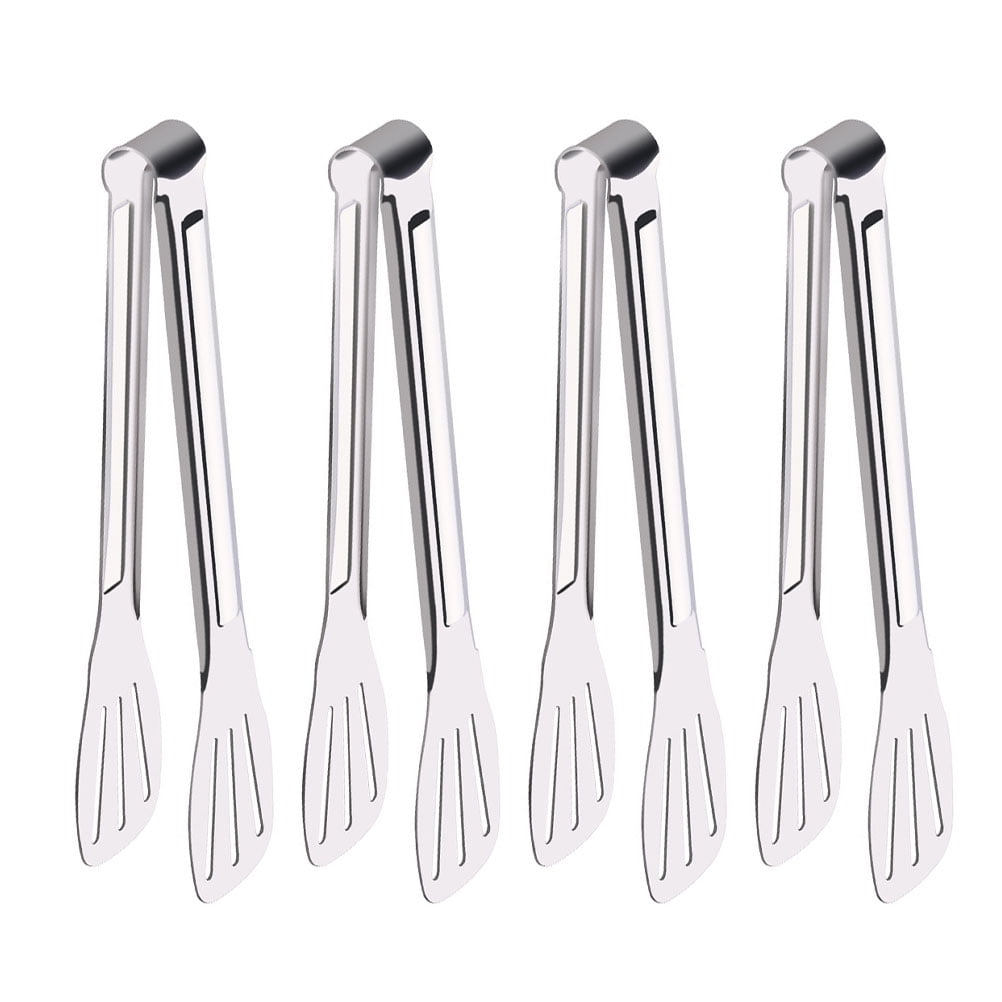 PTOOTP Stainless Steel Tongs Set, 4-Piece Multi-Function Cooking Tools ...