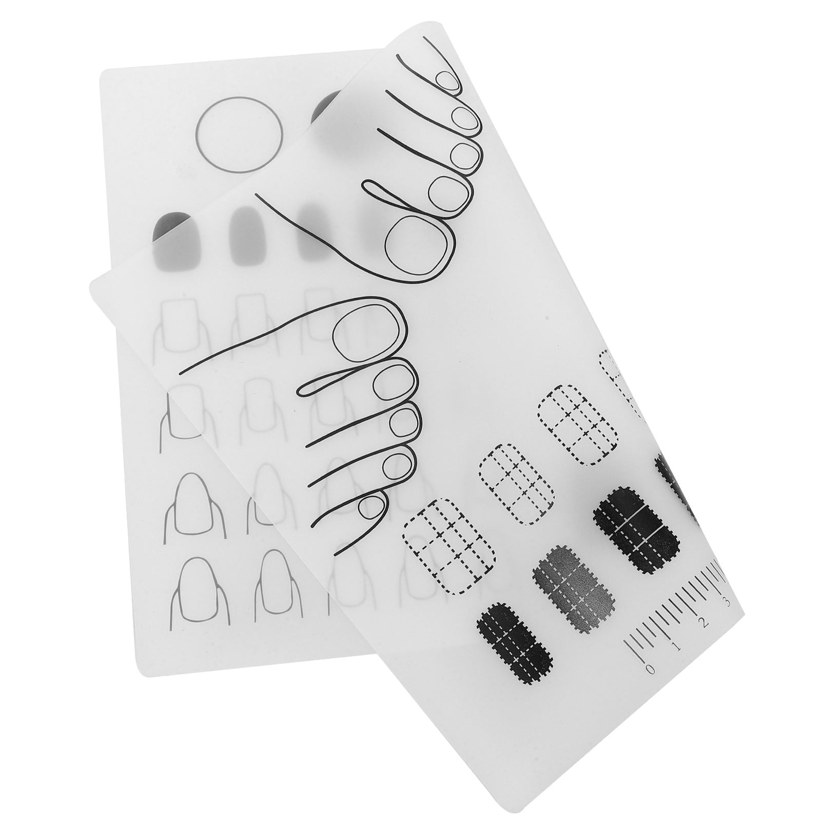 PTOOTP Stamping Mat For Nails Practice Pad 1Set B Type Translucent ...
