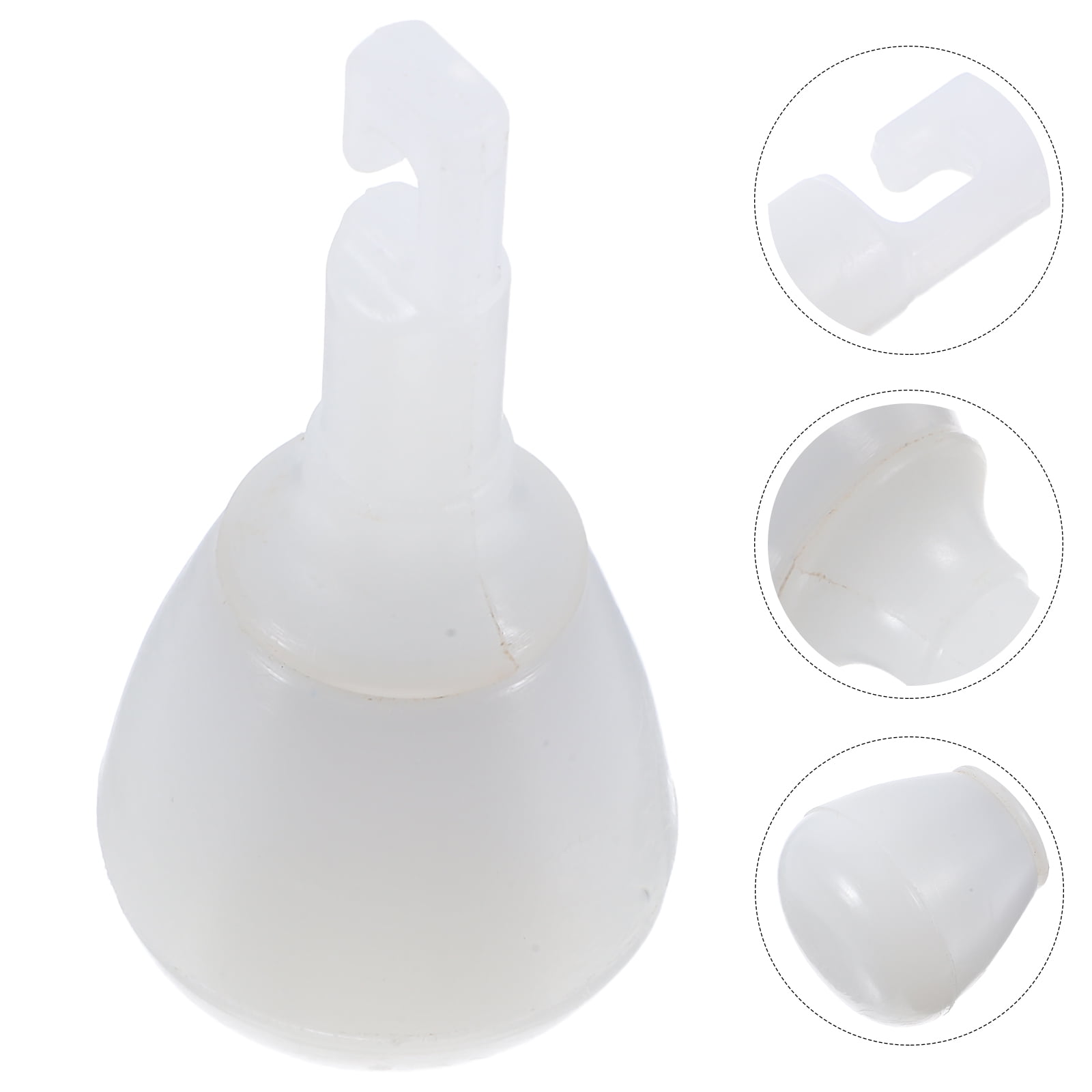 PTOOTP Walking Cane Tips Replacement Hook Style Cane Tips Plastic White ...