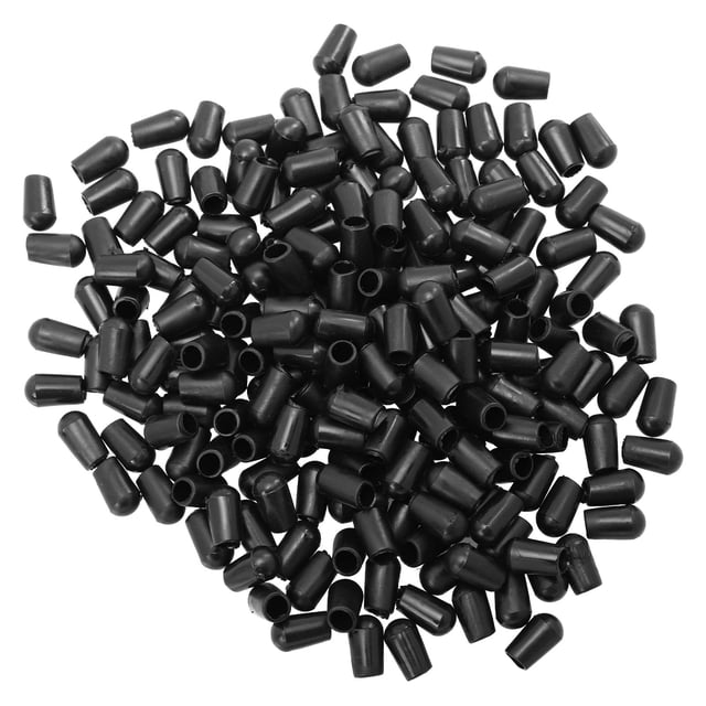 PTOOTP Wire Hanger Tip Cover 200Pcs Black PVC Round End Caps for Wire ...