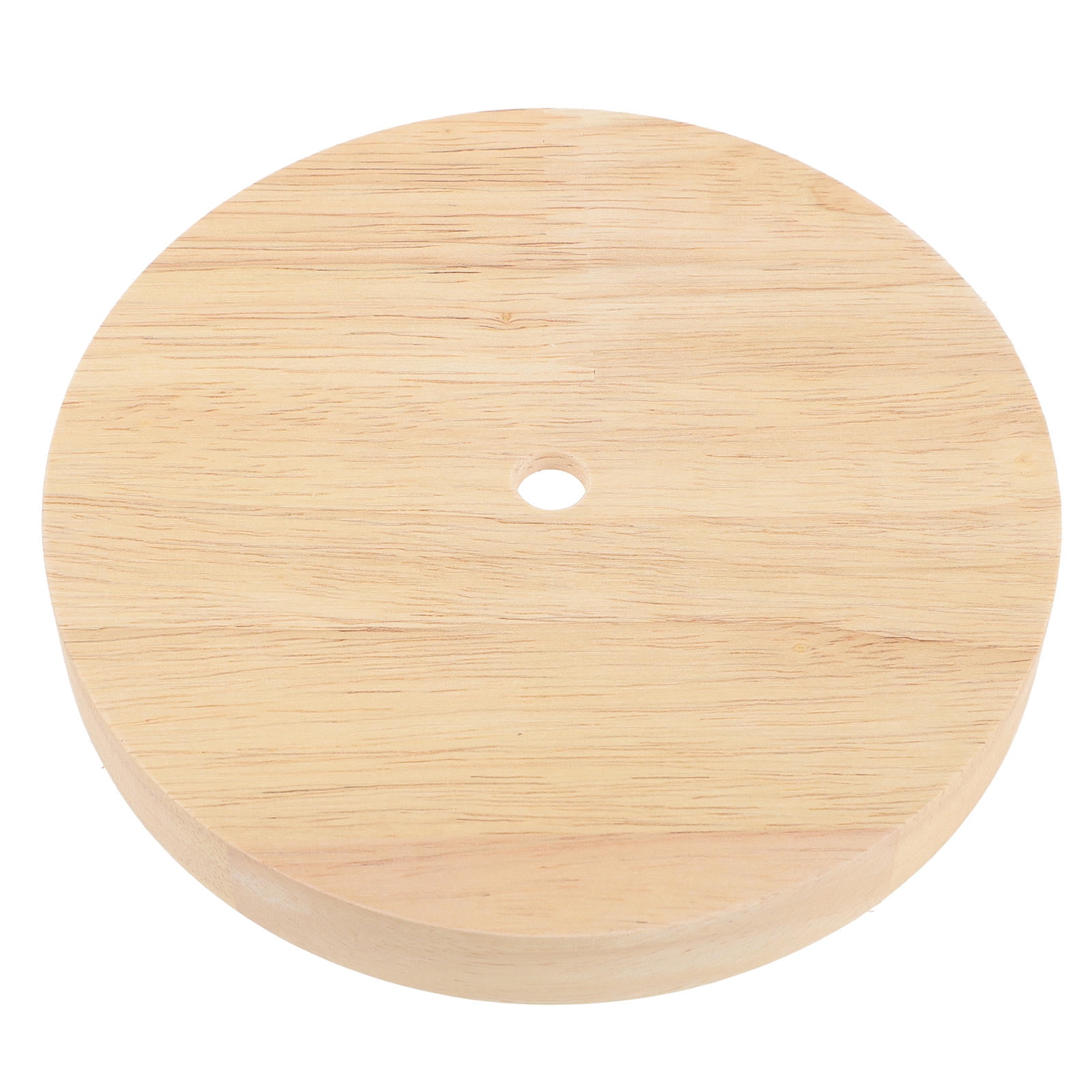 PTOOTP Round Wood Lamp Base Khaki LED Light Stand for Display and Home ...