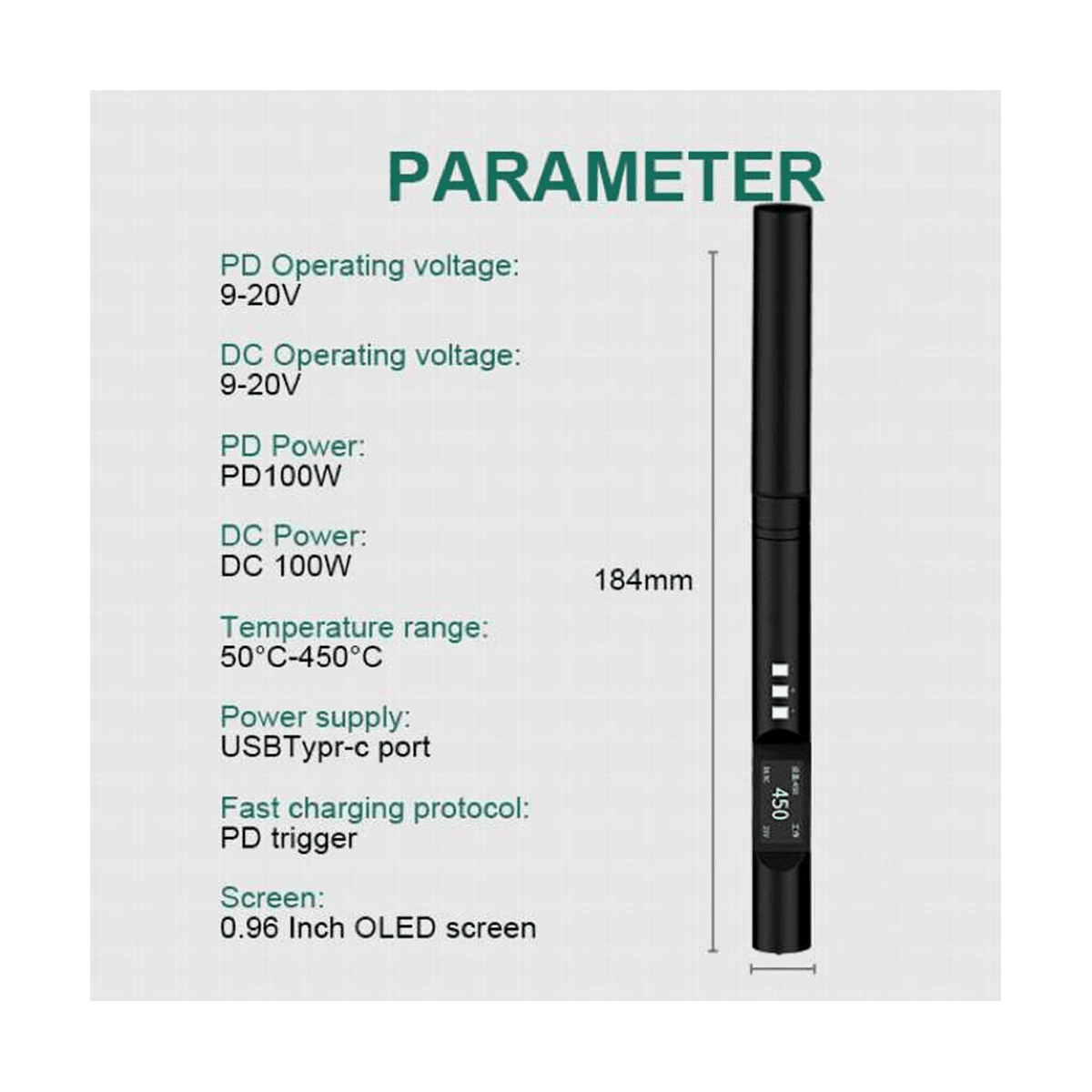 PTS200 V2 PD 100W Electric Solder Iron Portable Fast Heating Tin Open ...