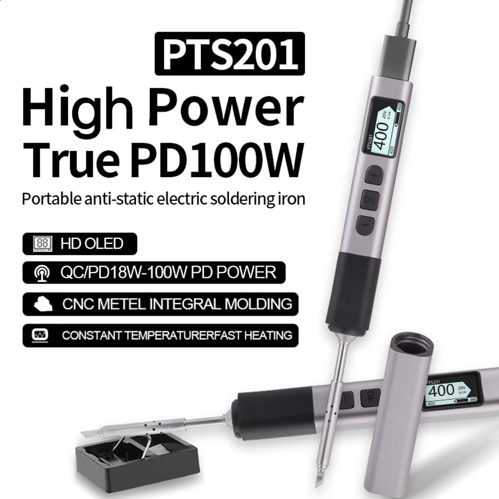PTS201 Smart Electric Soldering Iron PID Temperature Control Electronic DIY 100W - Walmart.com