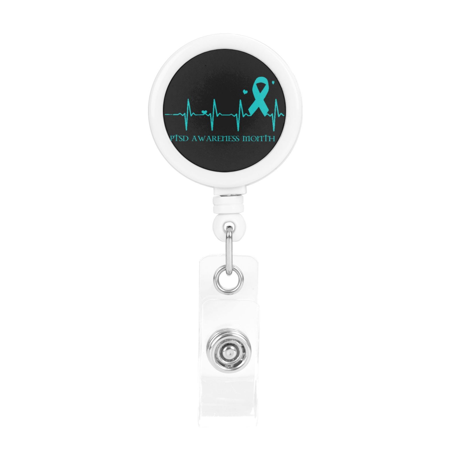 PTSD Awareness Month Badge Reel Retractable Badge Holder ID Card Holder ...