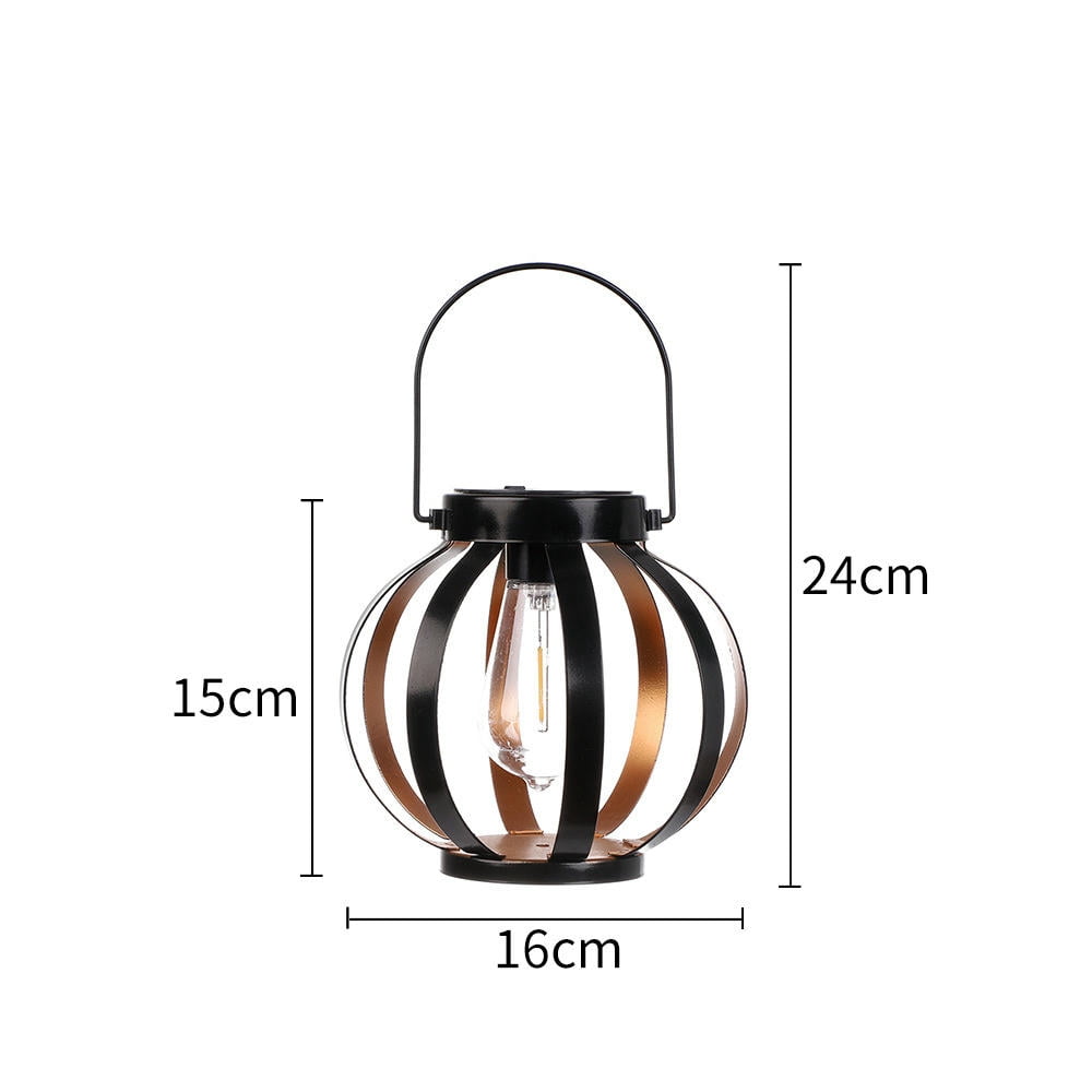 PTSPLLMY Solar Iron Flat Iron Chandelier Lantern Light Retro Mesh ...