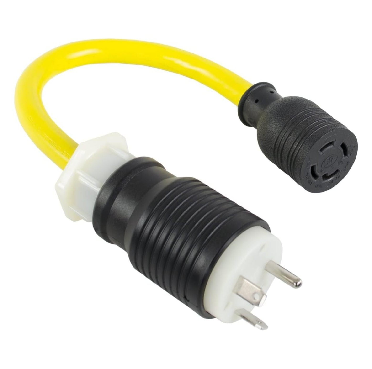 PTT30L1430 1.5-Feet Generator Locking Adapter RV 30-Amp Plug to 30-Amp ...