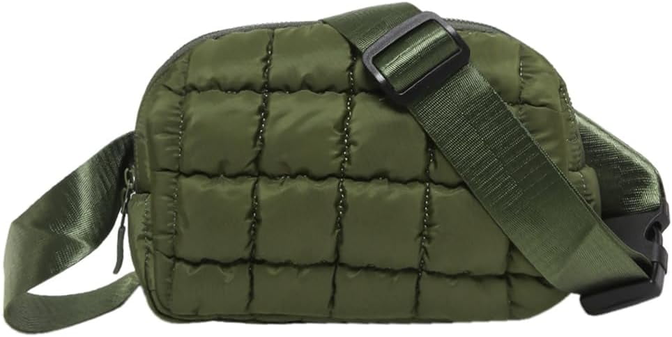 PTYSQJGDX Quilted Fanny Packs for Women Puffer Belt Bag Puffy Padded ...