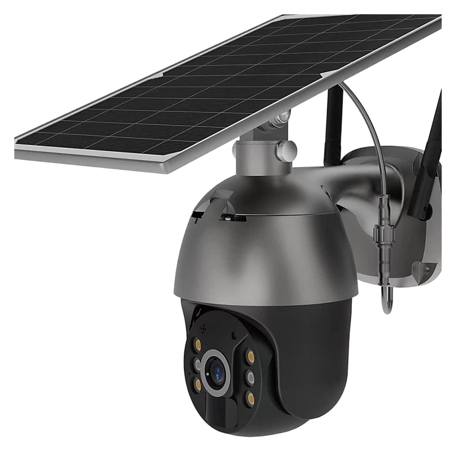 PTZ Camera, 2K 4MP Solar IP Camera 8W Power Rechargeable Battery Video ...