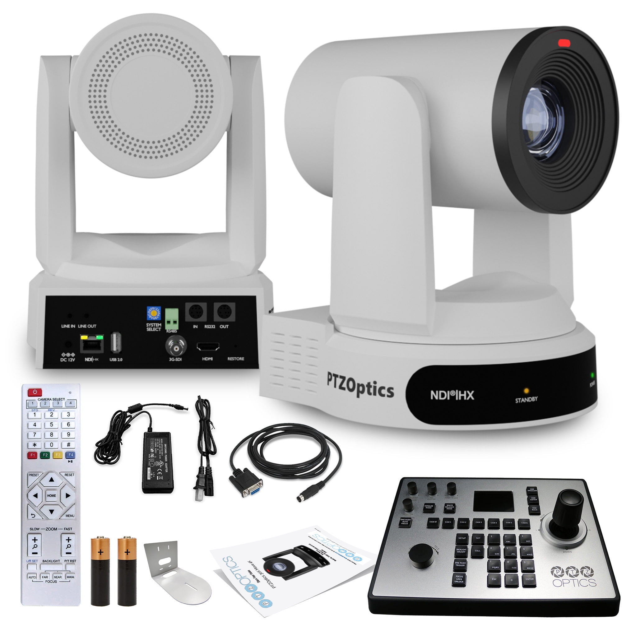 PTZOptics Move 4K SDI/HDMI/USB/IP PTZ Camera with 30x Optical Zoom (White) (PT30X-4K-WH-G3 ...