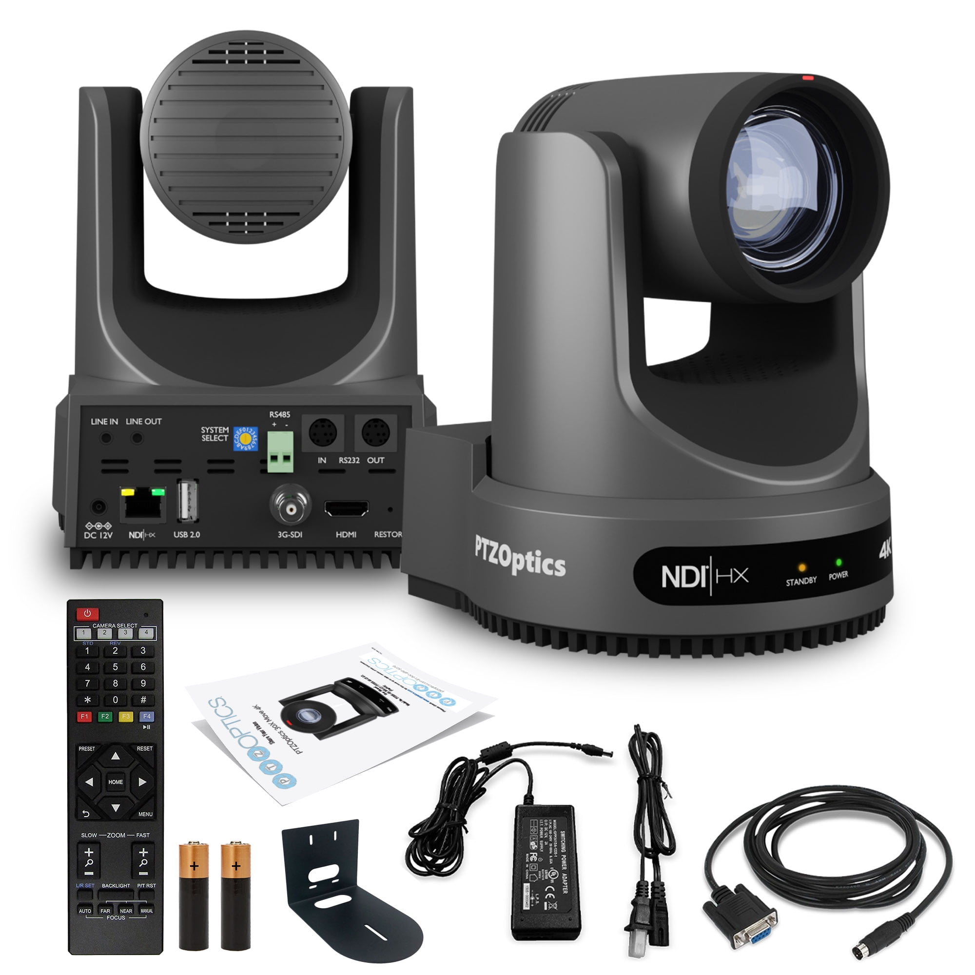 PTZOptics Move 4K SDI/HDMI/USB/IP PTZ Camera with 12x Optical Zoom ...