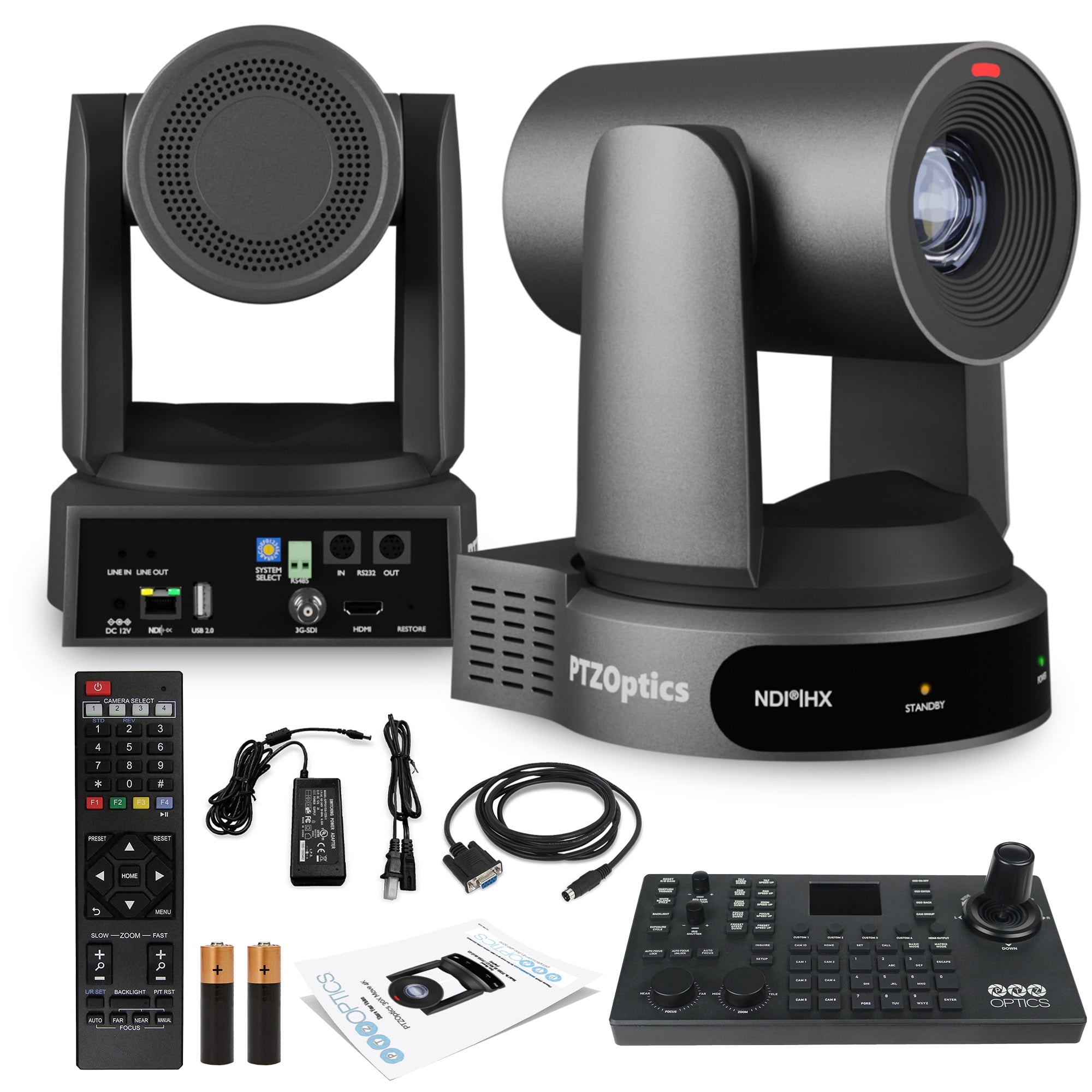 PTZOptics 4K PTZ Camera with 30x Zoom & SuperJoy Joystick Controller ...