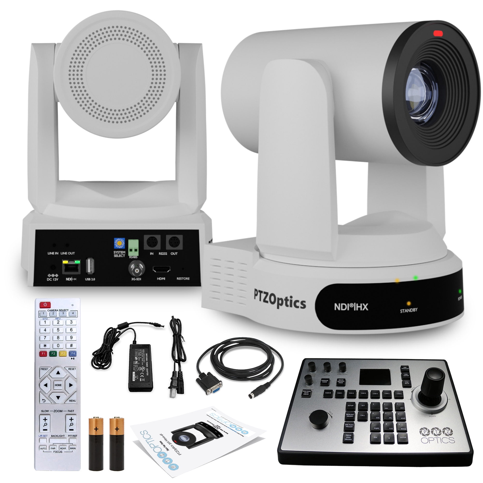 PTZOptics Move 4K SDI/HDMI/USB/IP PTZ Camera with 30x Optical Zoom (White) (PT30X-4K-WH-G3 ...