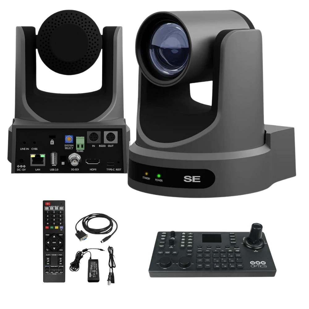 PTZOptics Move SE 20x 1080p Full HD Advanced PTZ Auto-Tracking Pan Tilt ...