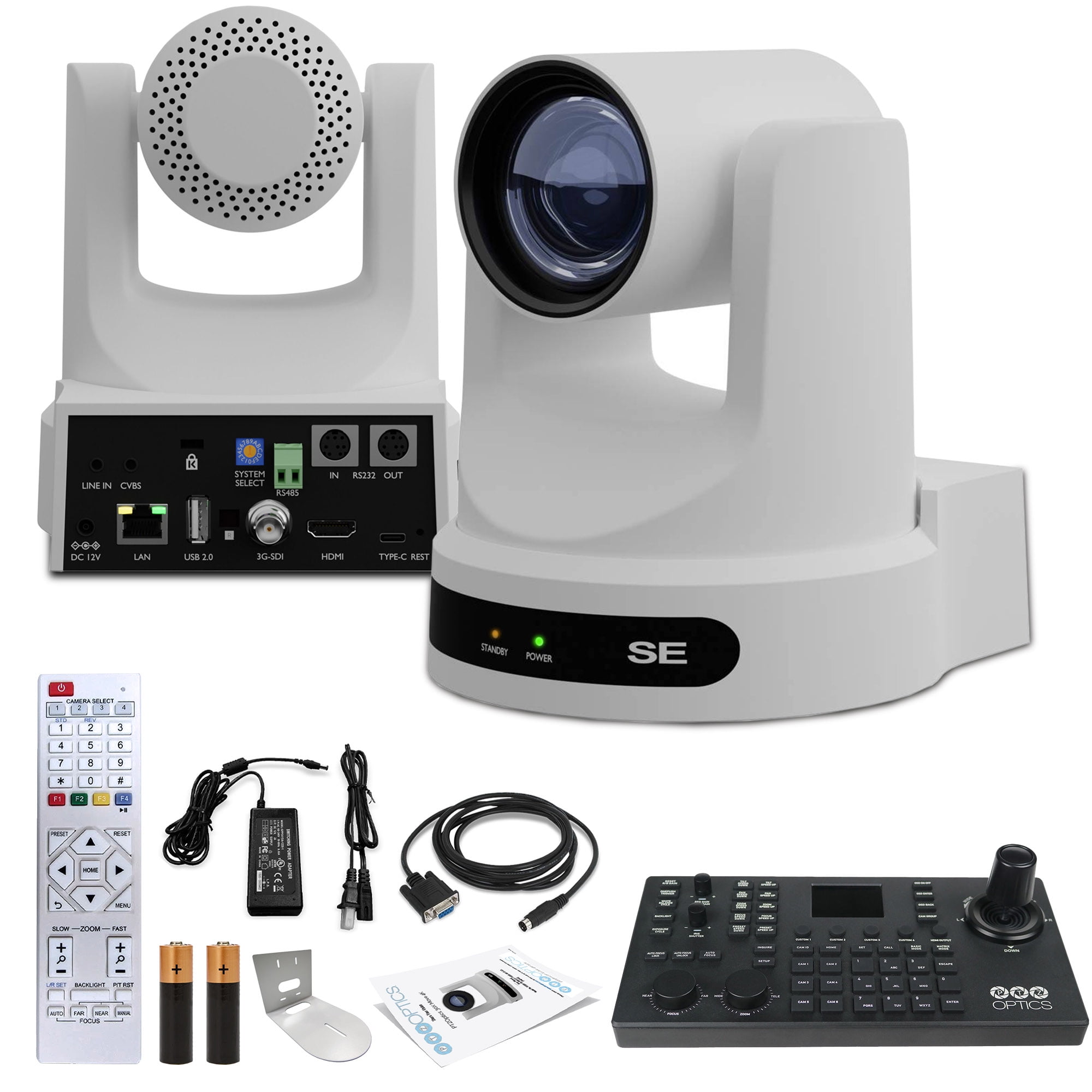 PTZOptics Move SE PTZ Camera with 30x Optical Zoom + PTZOptics SuperJoy ...