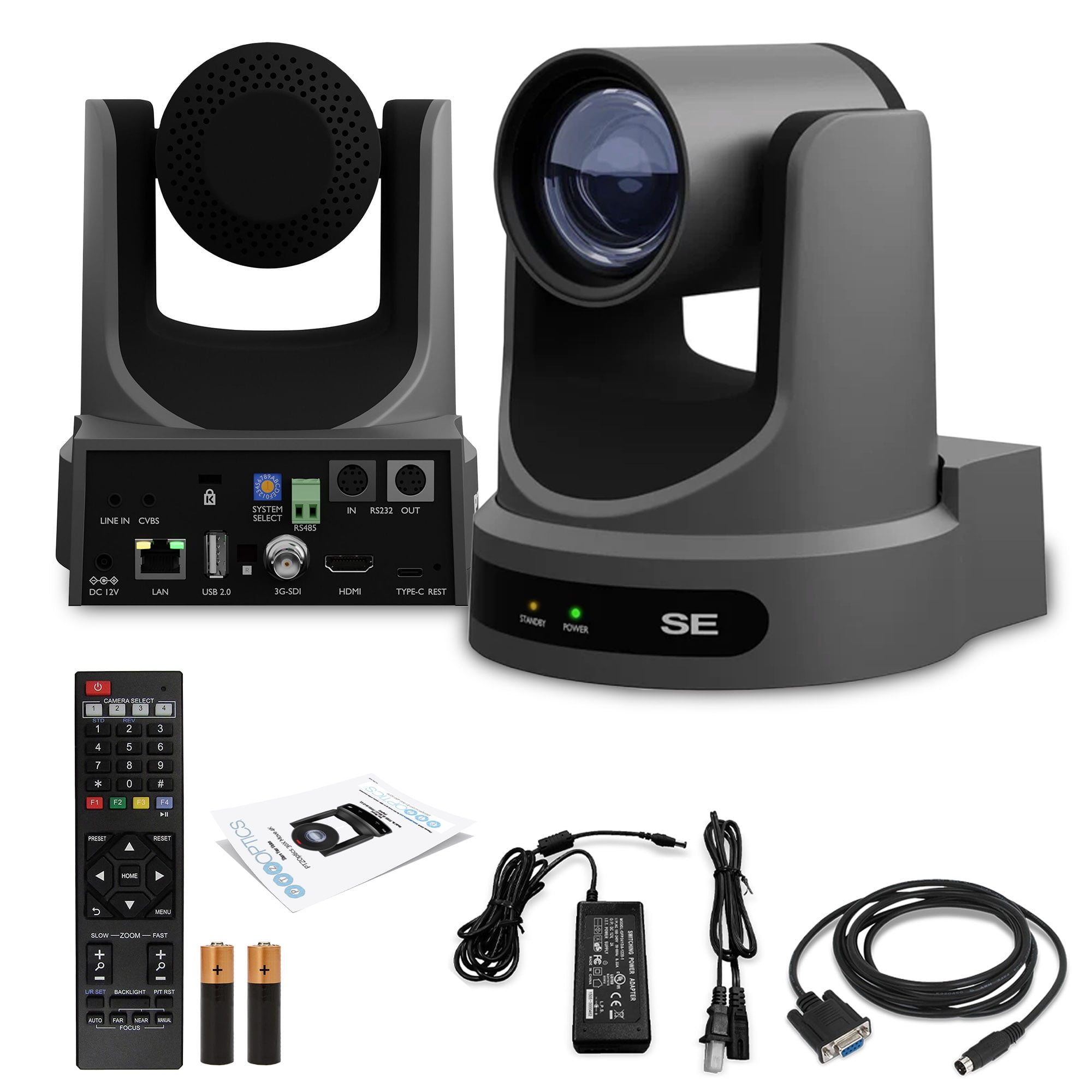 PTZOptics Move SE SDI/HDMI/USB/IP PTZ Camera with 30x Optical Zoom ...